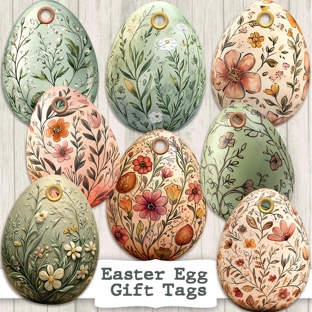 Printable Gift Tags Easter Egg | Digital Download Gift Wrap Tag ...