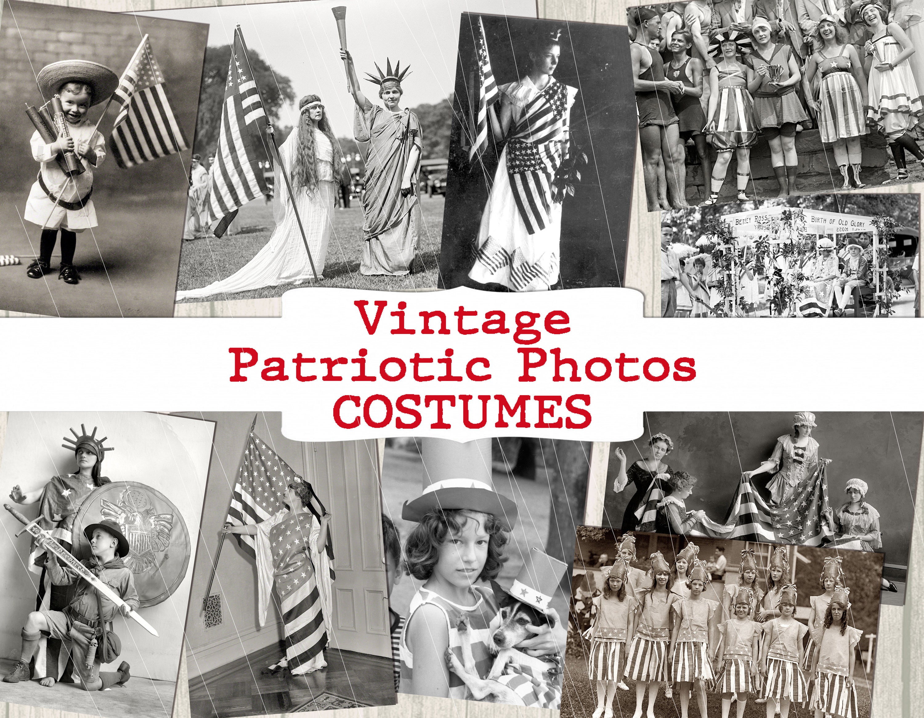 10 Authentic Patriotic Photos, Vintage, Digital, Photographs, Ephemera ...