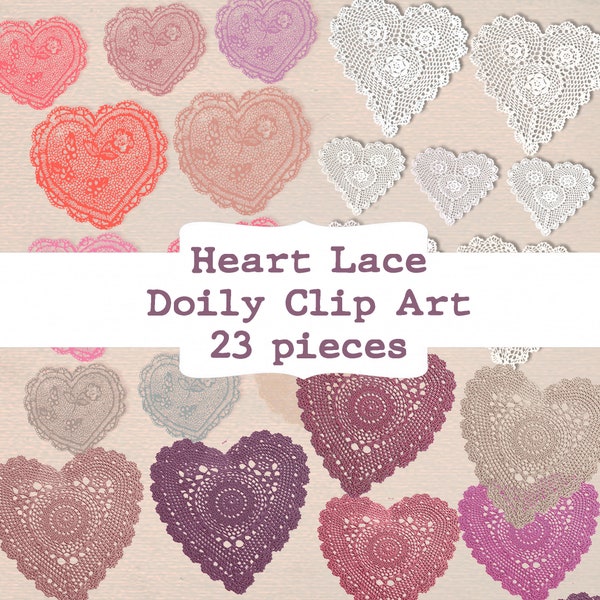 Crochet Heart Doily - Etsy