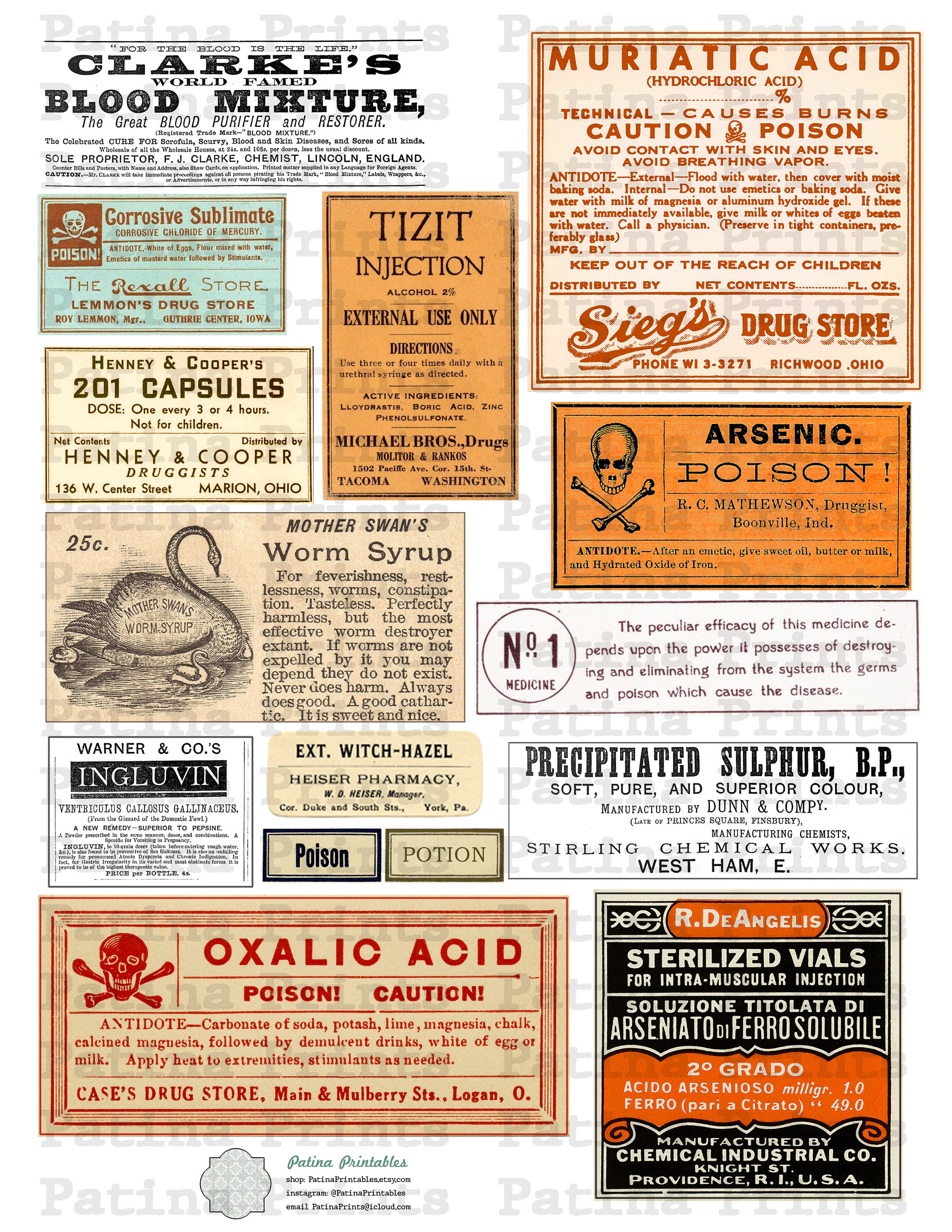 27 Poison Bottle Labels, Halloween, Printable, Poison, Label ...