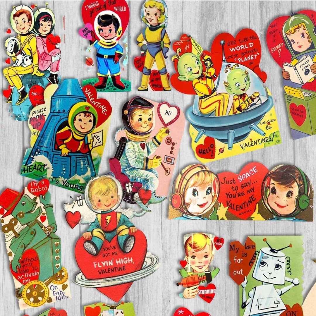 Printable Vintage Valentines | Retro Valentine Cards | Valentine’s Day ...