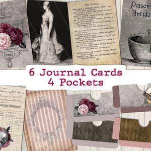 Halloween Junk Journal Kit Pockets Goth Junk Journal Kit - Etsy