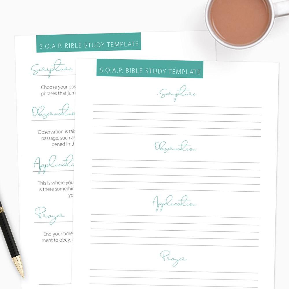 SOAP Bible Study Method Printable Sheets - Etsy