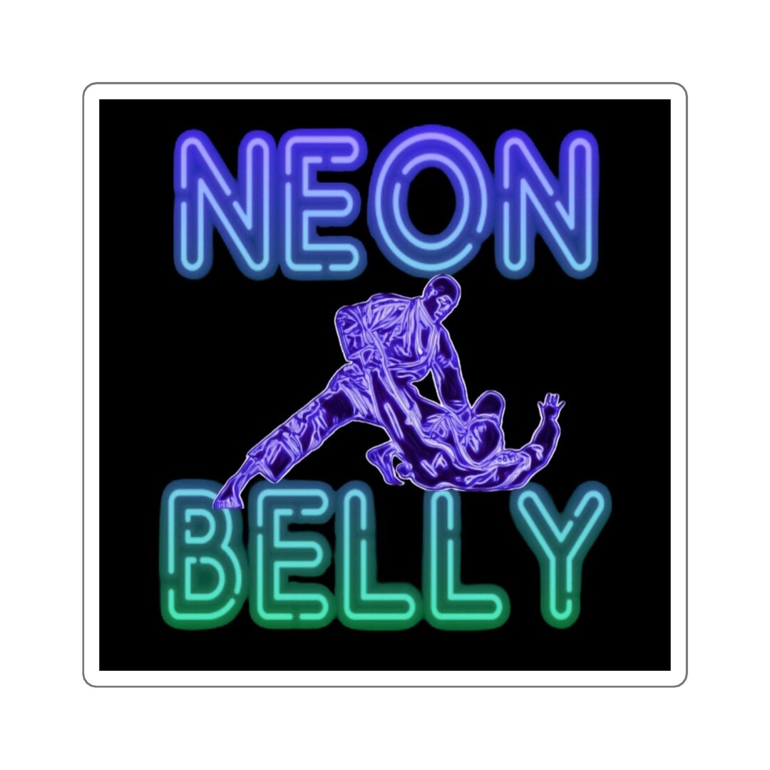 Neon Belly Square Sticker - Etsy