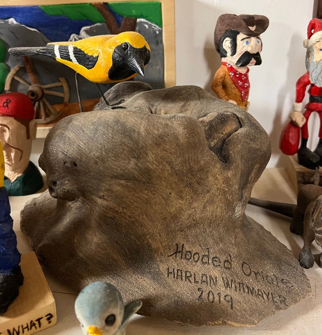 Hand Carved Basswood Hooded Oriole - Etsy