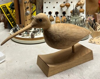Carved Wooden Sandpiper - Etsy