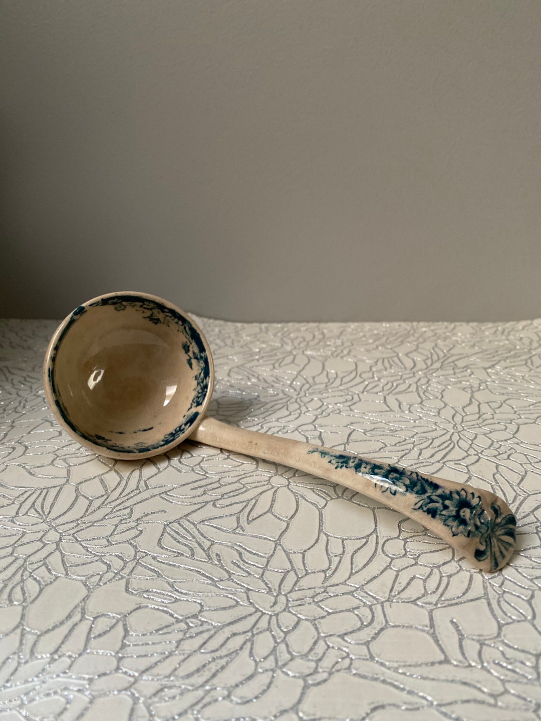A Wonderful Blue and White Floral Ladle, Circa 1900 - Etsy UK