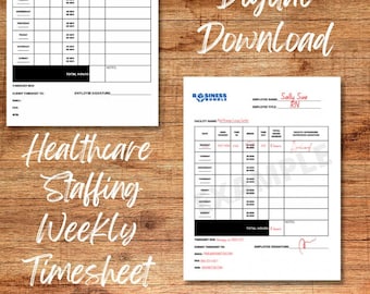 Nursing Timesheet - Etsy Canada