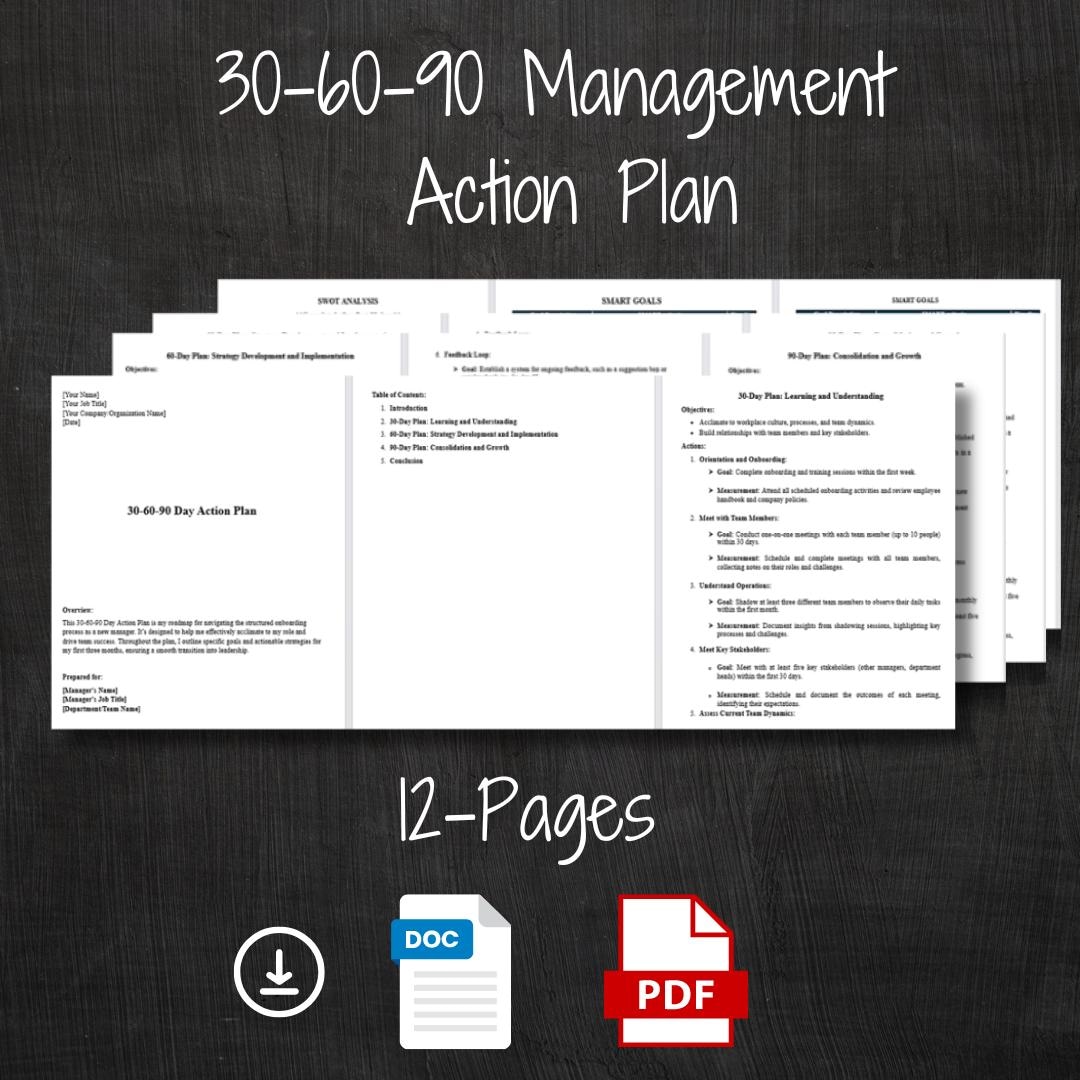 A New Manager’s 30-60-90 Day Action Plan | Leadership Onboarding ...