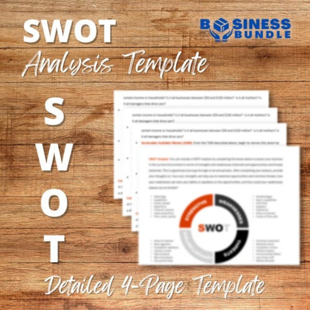 SWOT Analysis Template, Marketing Analysis Template, Business Template ...