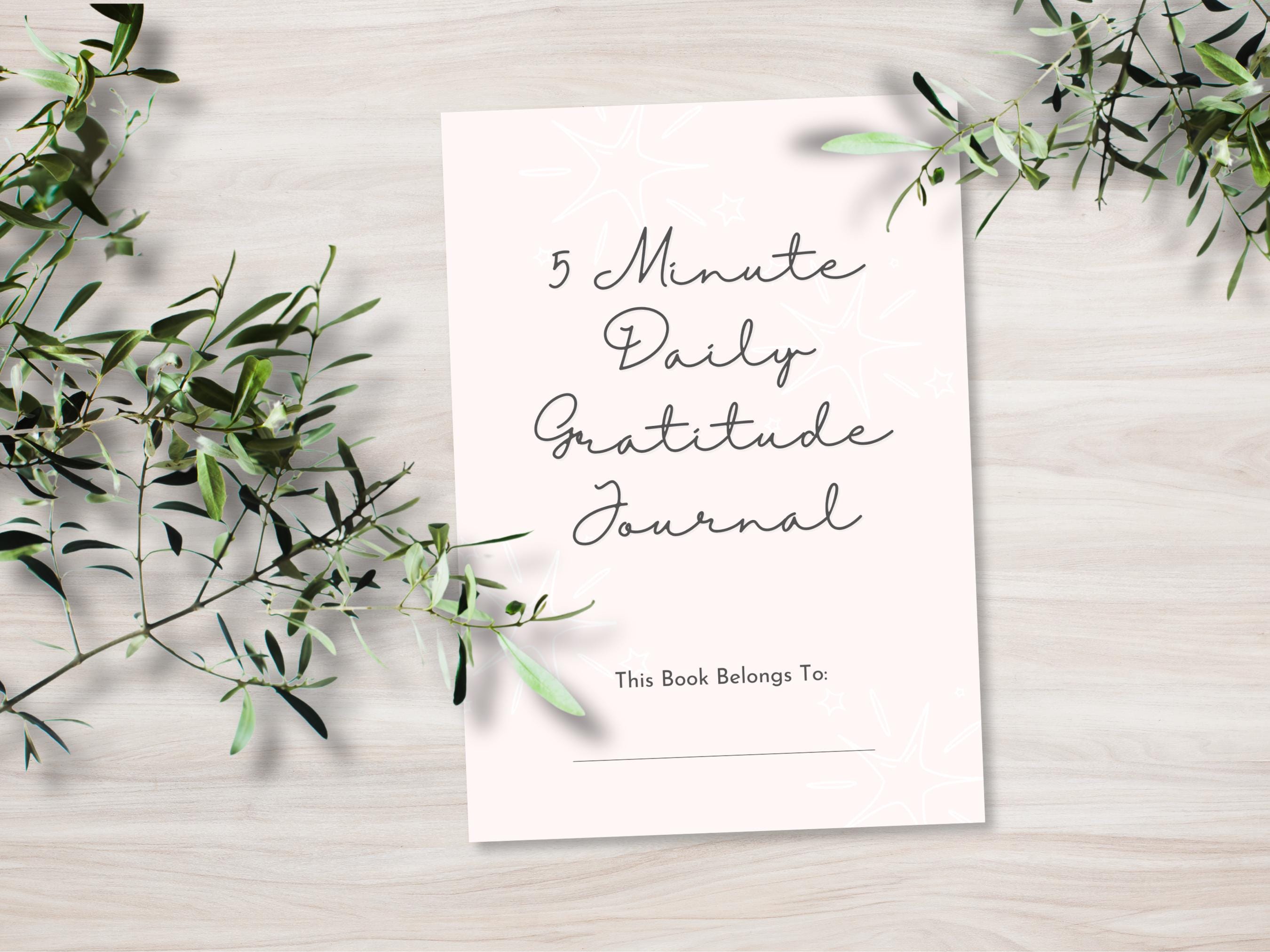 5 Minute Daily Gratitude Journal, Gratitude Practice Download, Daily ...