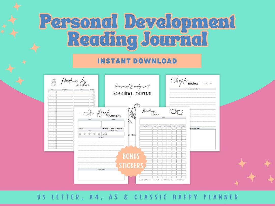 Personal Development Printable Reading Journal, Self-development Book ...