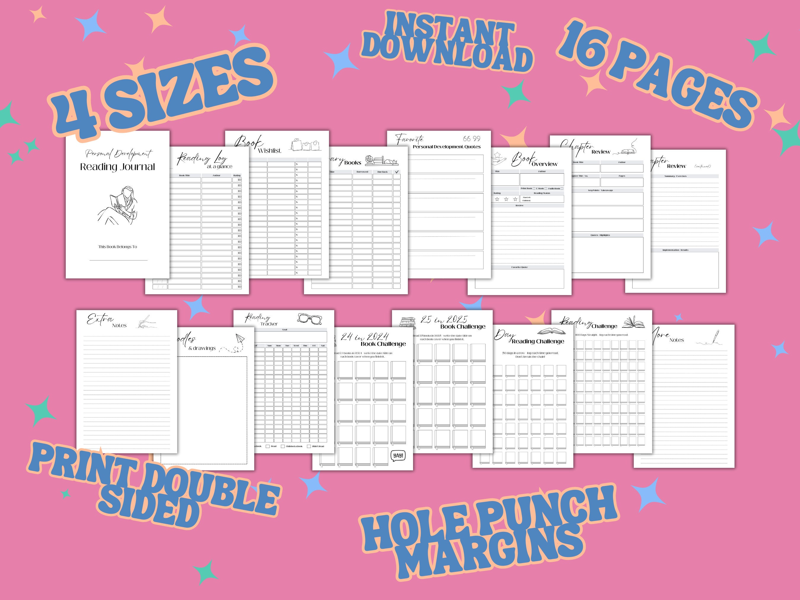Personal Development Printable Reading Journal, Self-development Book ...
