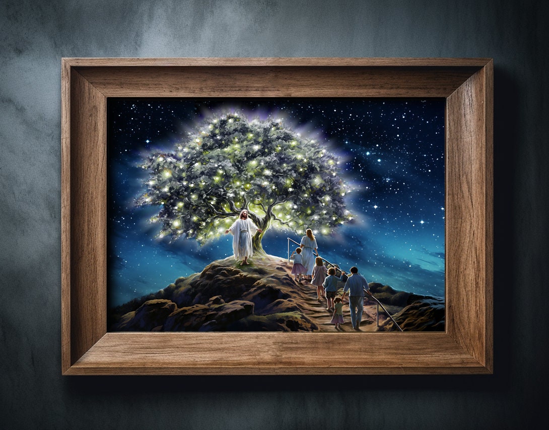 Poster Print, Tree of Life, Lehi's Vision, Jesus Christ, LDS Art - Etsy