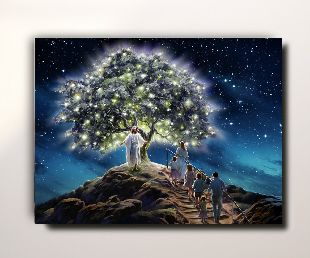 Canvas Print, Tree of Life, Lehi's Vision, Jesus Christ, LDS Art, Jesus ...