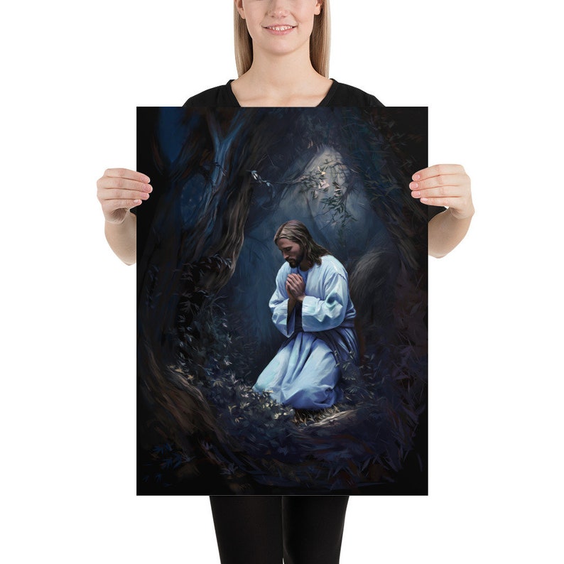 Jesus Christ Poster Print, Gethsemane, Christian Art, Decor, Gift, Lds ...