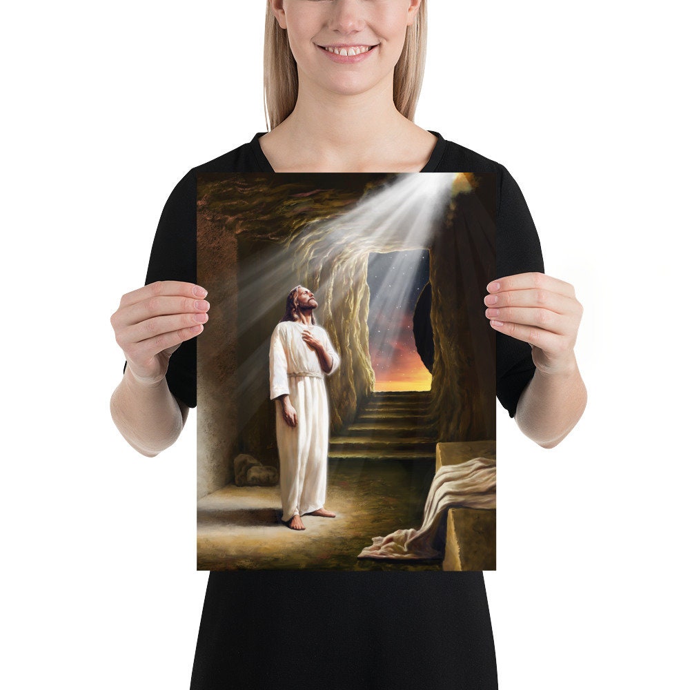 Poster Print, Jesus Art, Lds Art, Resurrection, Jesus Painting, Easter ...