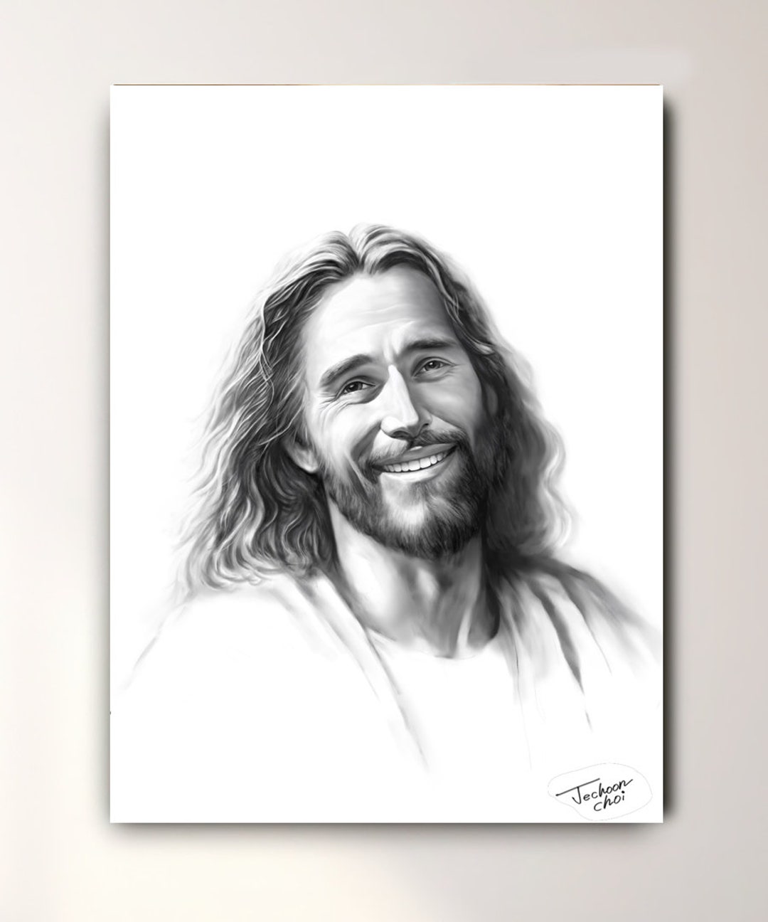 Poster Print, Jesus Christ Portrait, Drawing, LDS Art, Jesus Painting ...