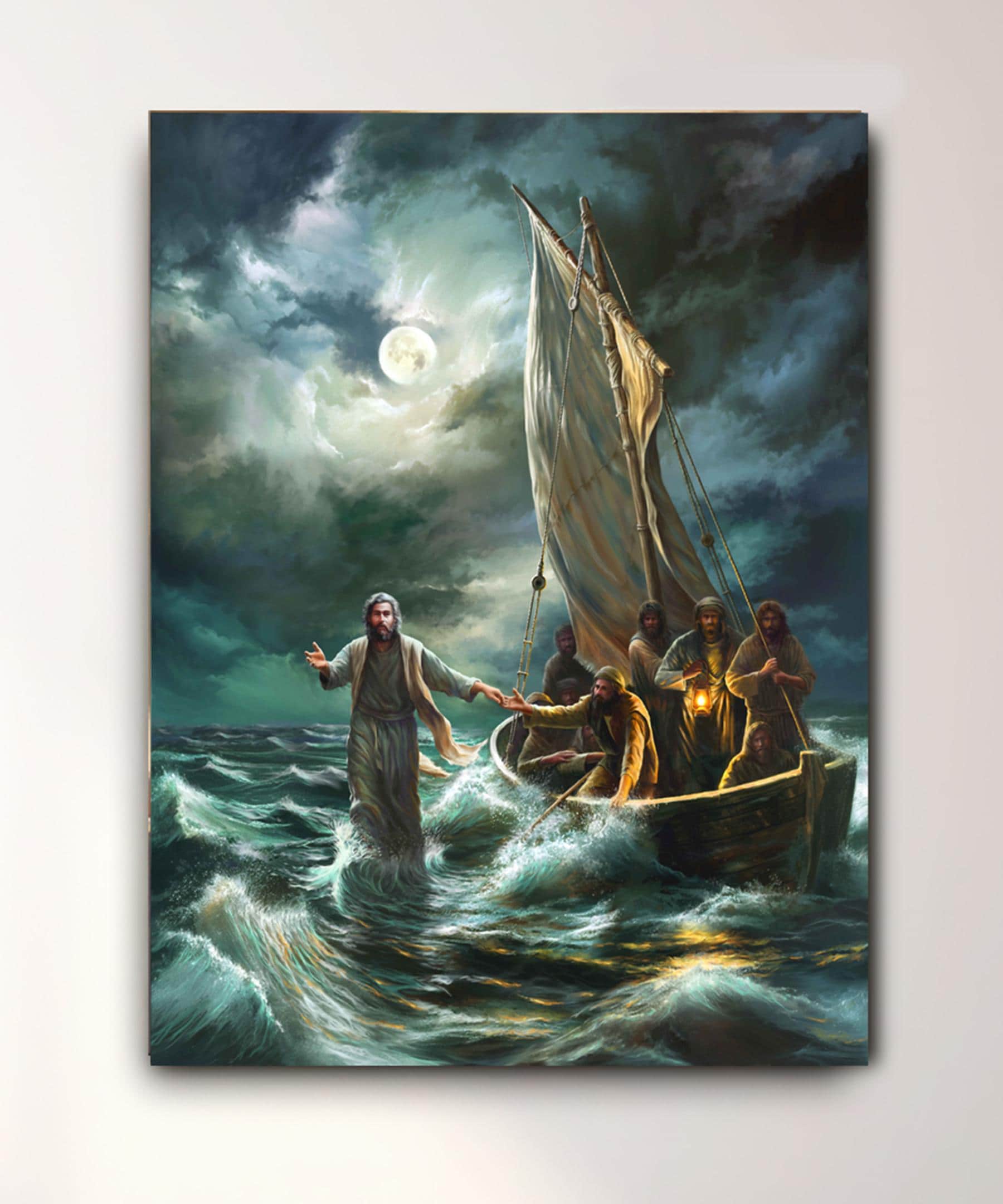 Canvas Print, Be Not Afraid, Peter, Walks on Water, Lds Art, Jesus Art ...
