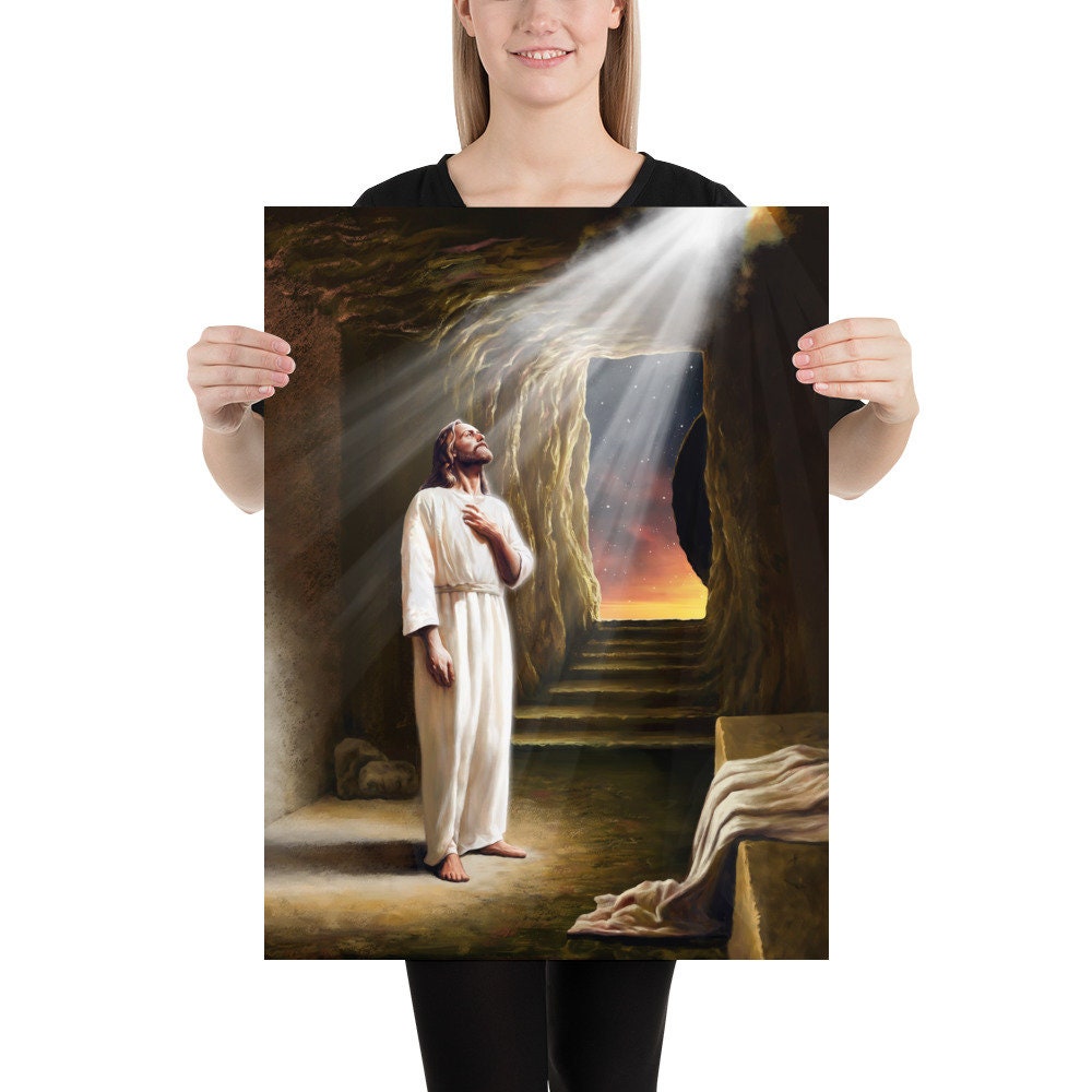 Poster Print, Jesus Art, Lds Art, Resurrection, Jesus Painting, Easter ...