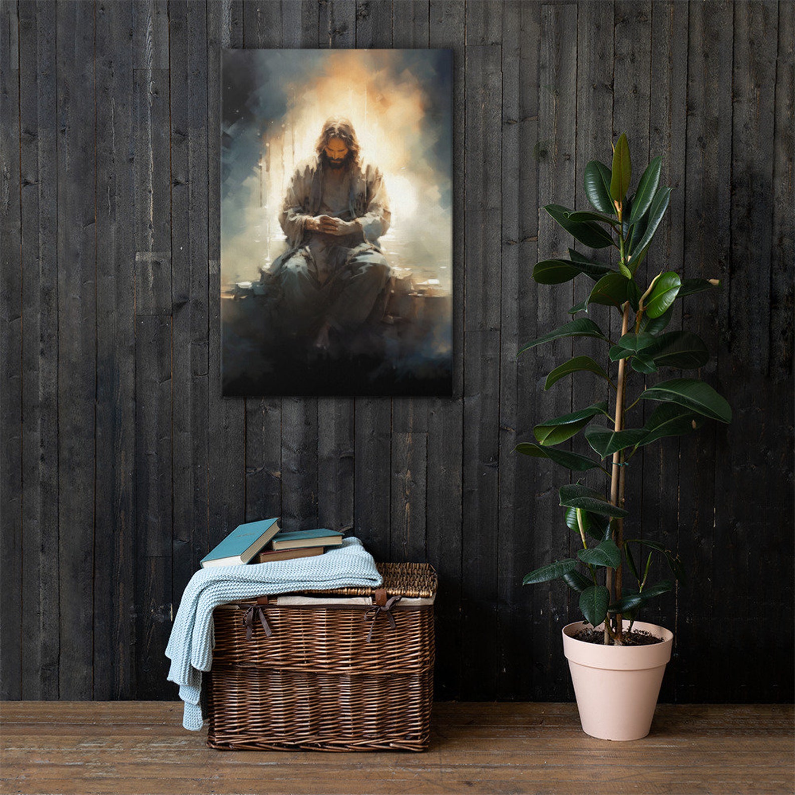 Jesus Christ give Us Strength Canvas Printer - Etsy