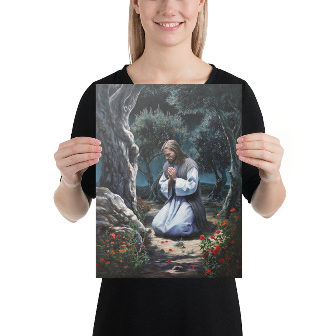 Jesus Christ Canvas Print, Gethsemane, Christian Art, Lds Art, Jesus Art, Jesus Painting - Etsy