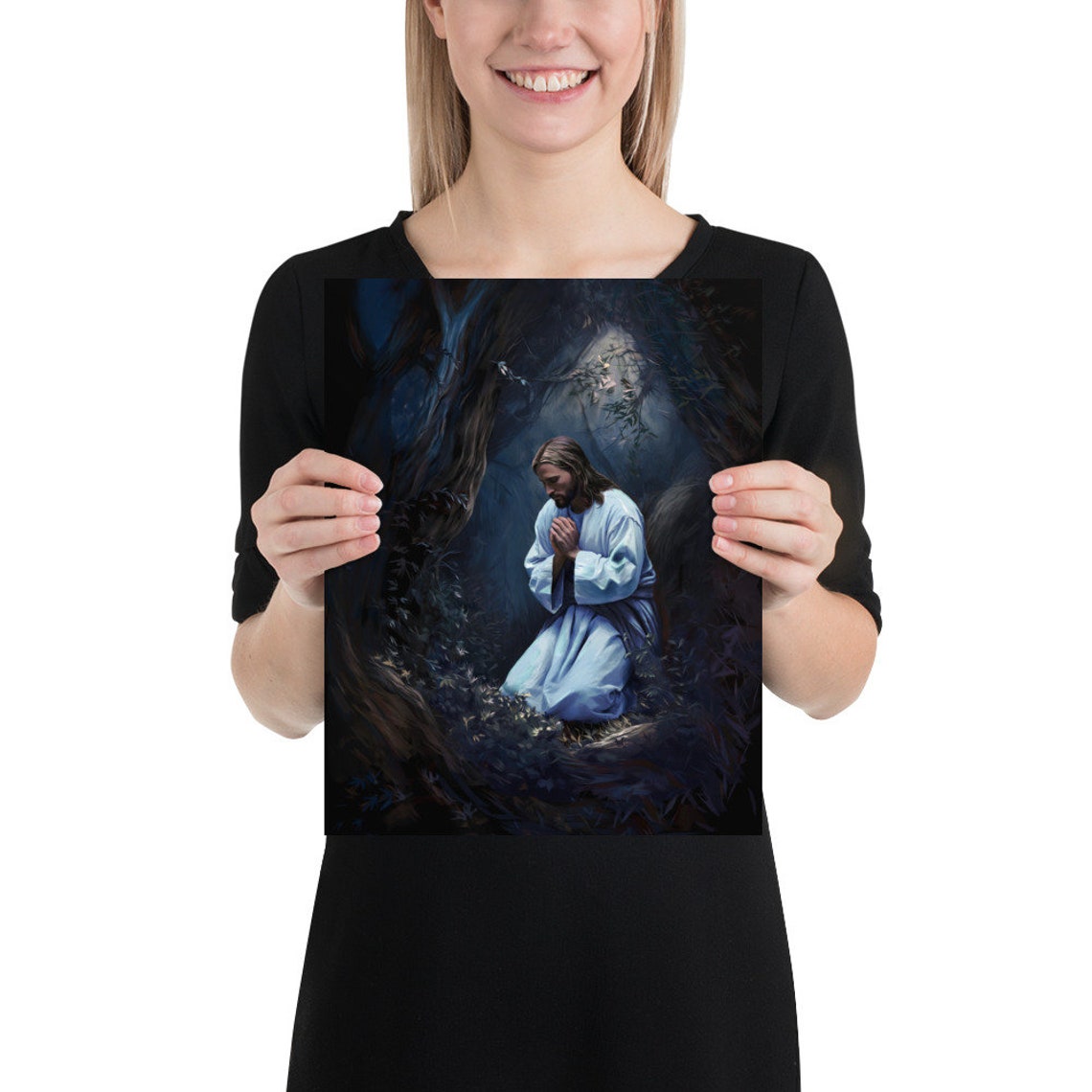 Jesus Christ Poster Print, Gethsemane, Christian Art, Decor, Gift, Lds ...
