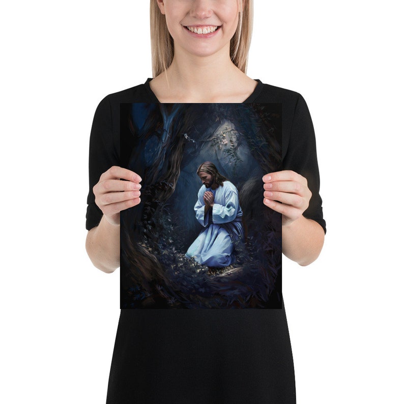 Jesus Christ Poster Print, Gethsemane, Christian Art, Decor, Gift, Lds ...