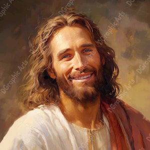 Jesus Christ Poster Print, Jesus Portrait, Christian Wall Art, Religion ...