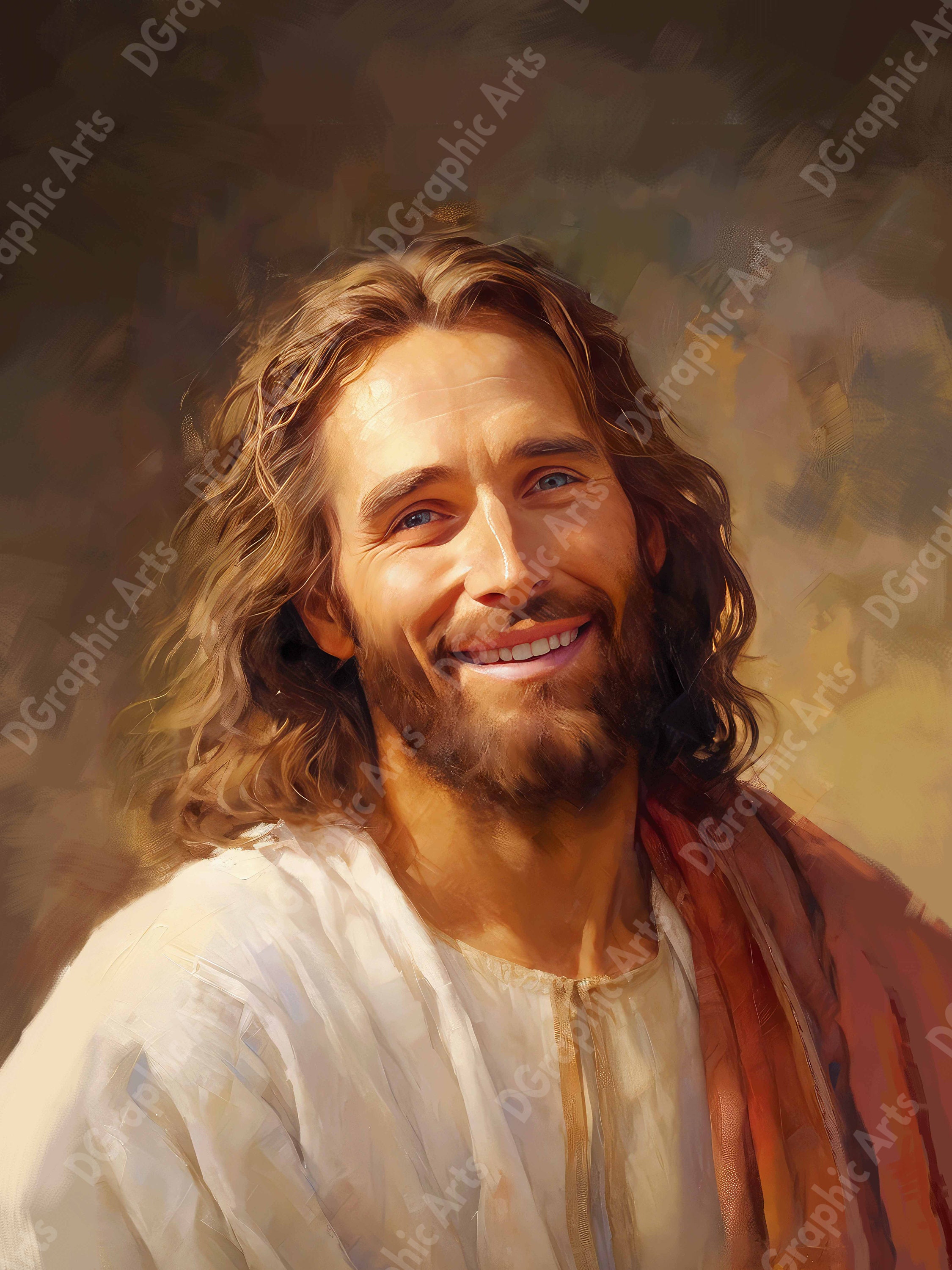 Jesus Christ Poster Print Jesus Portrait Christian Wall Art - Etsy