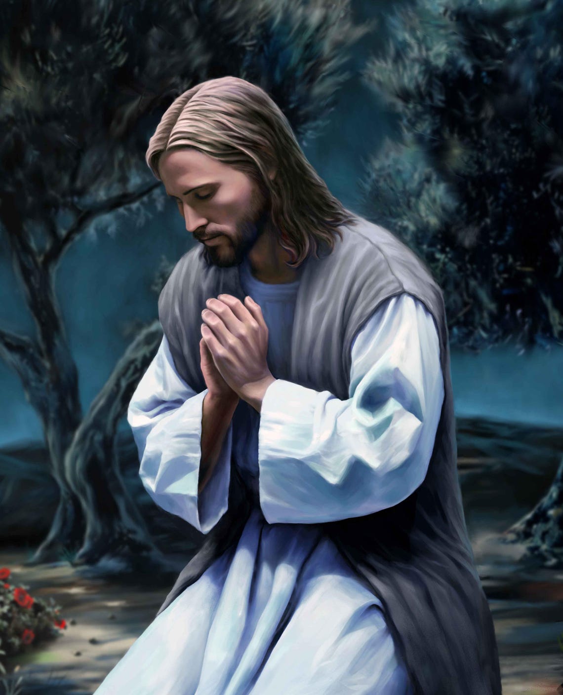 Digital Download, Gethsemane, Jesus Painting, Lds Art, Christian Art - Etsy