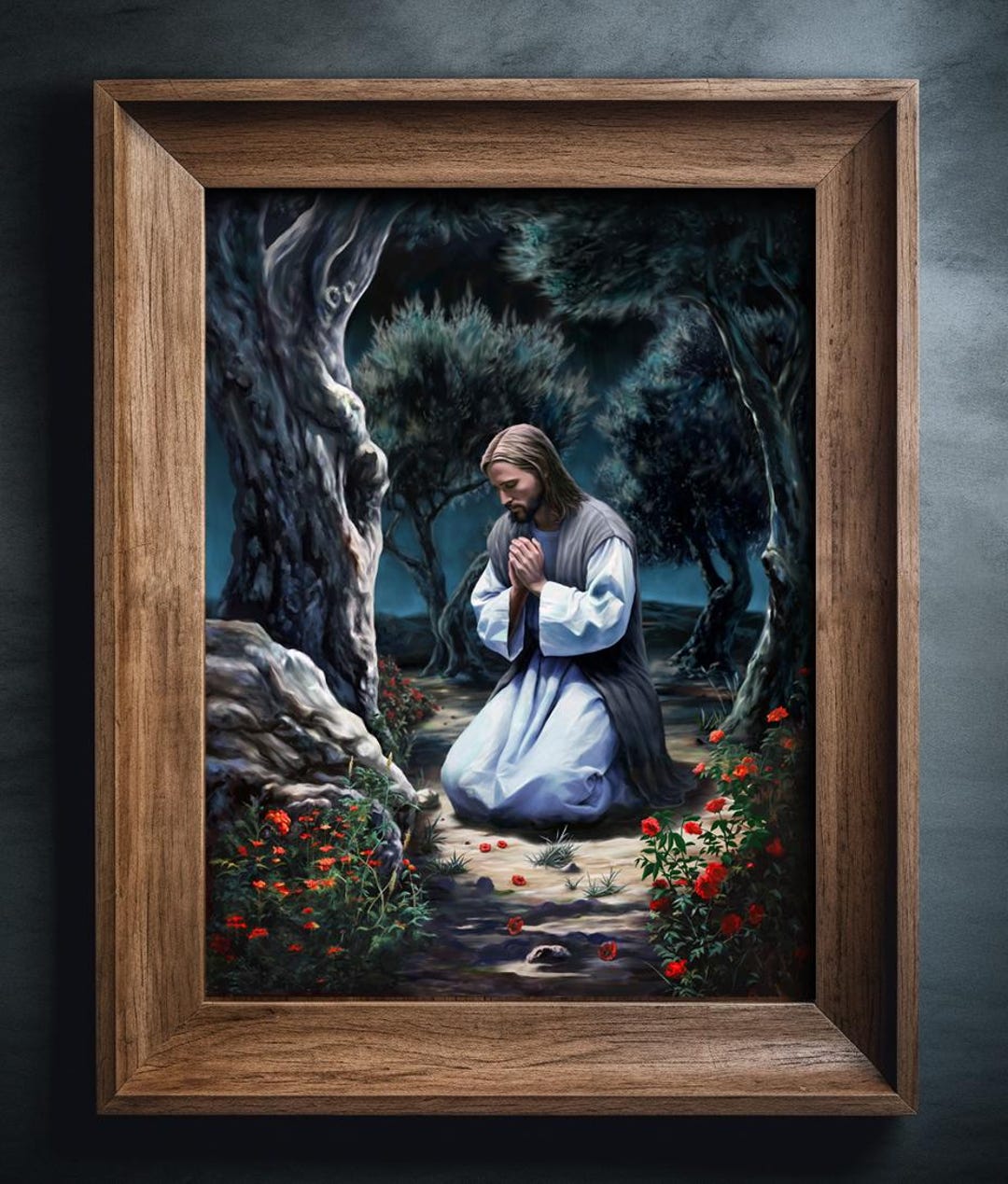 Jesus Christ Poster Print, Gethsemane, Christian Art, Decor, Gift, Lds ...