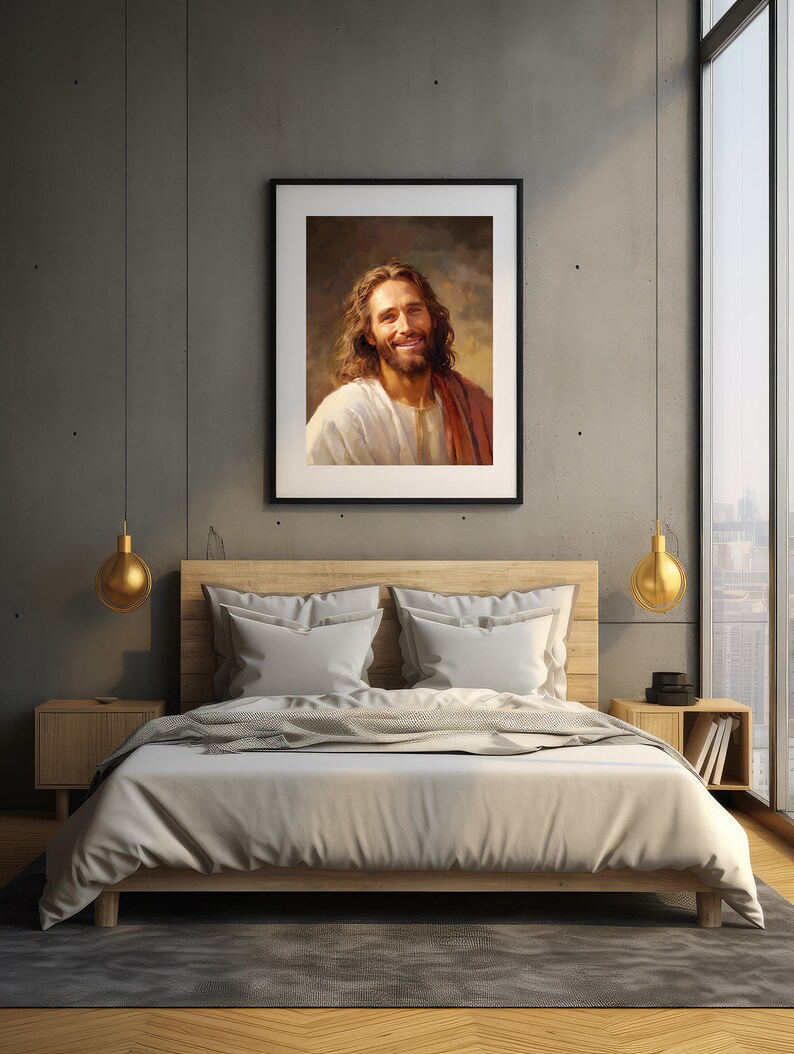 Jesus Christ Portrait Canvas Print - Etsy