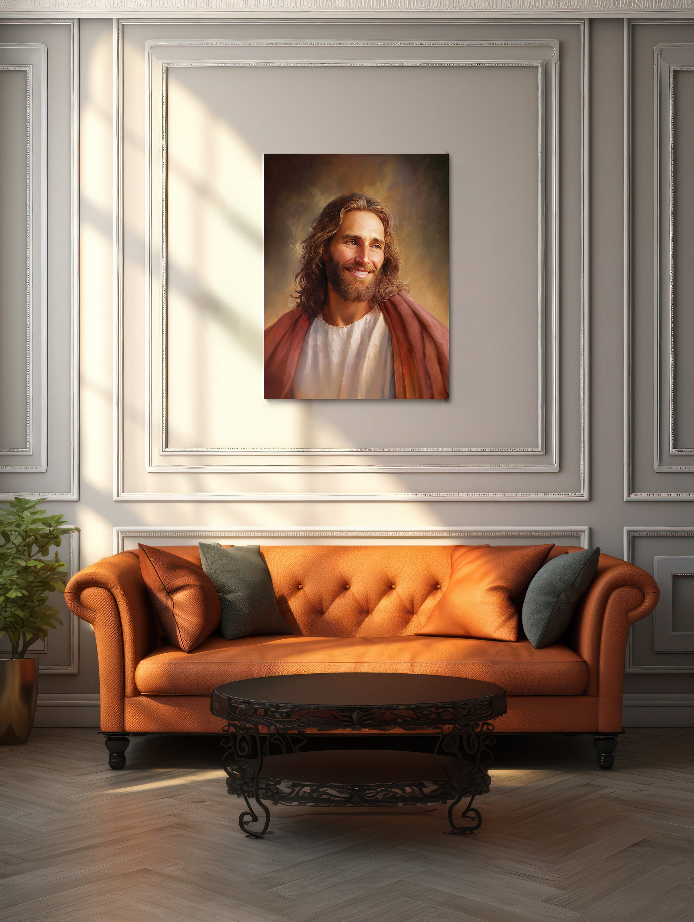 Jesus Christ Poster Print Christian Art Smiling Jesus - Etsy