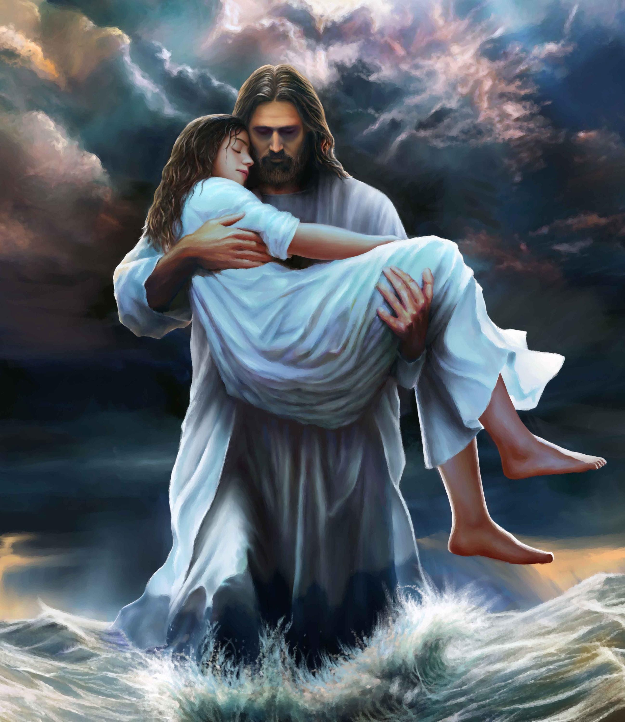 Jesus, Digital Download, LDS Art, Rescue, Meditation Art, Inspirational ...