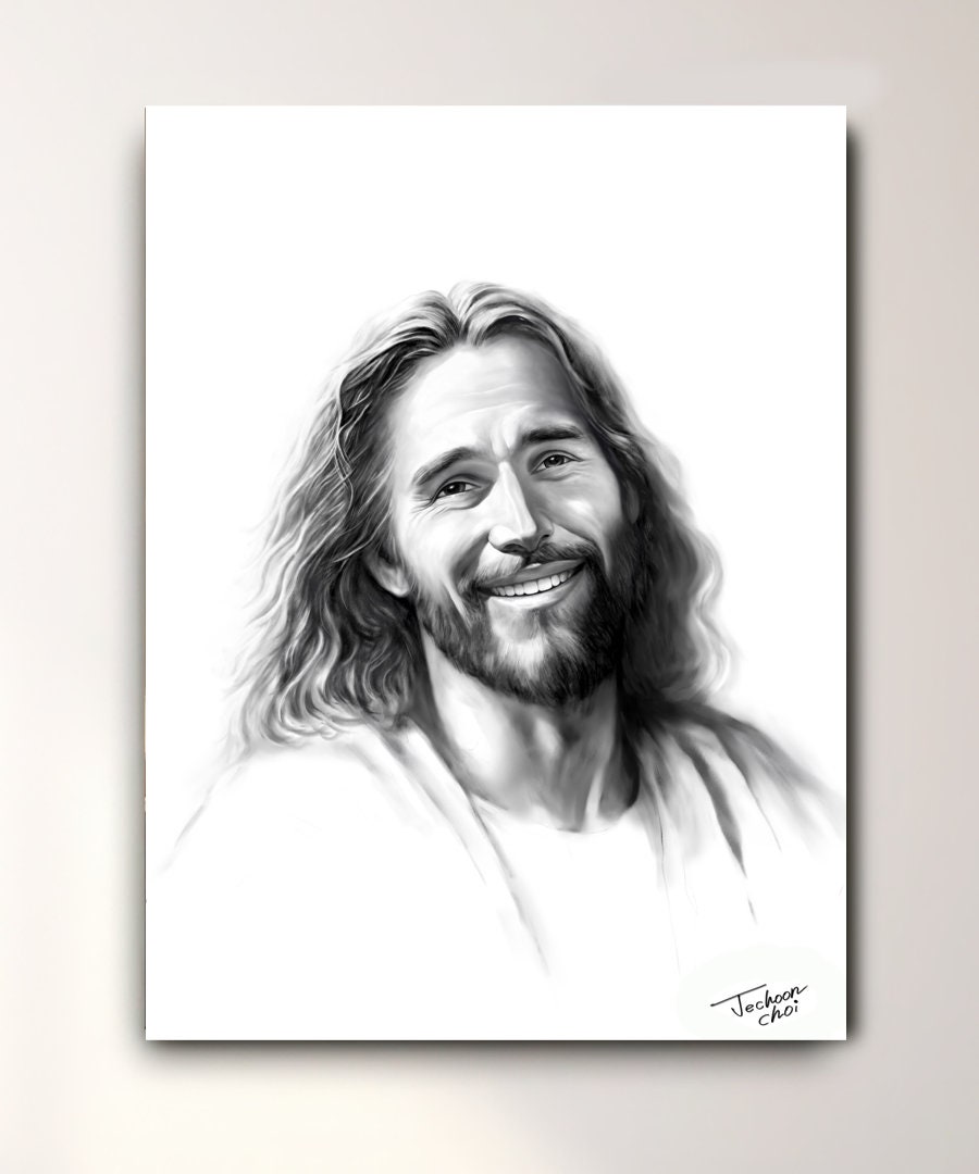 Digital Download, Jesus Christ Portrait, Drawing, LDS Art, Jesus ...