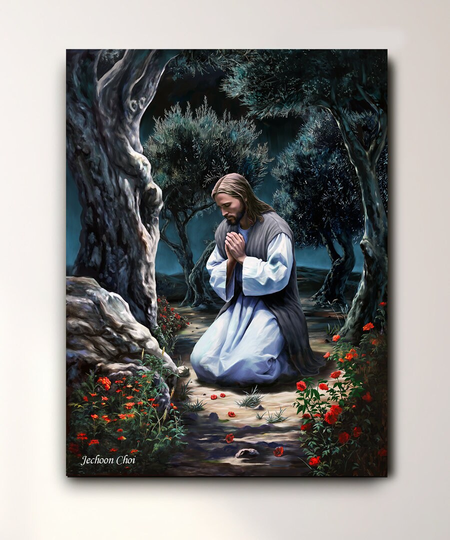 Jesus Christ Canvas Print, Gethsemane, Christian Art, Lds Art, Jesus Art, Jesus Painting - Etsy