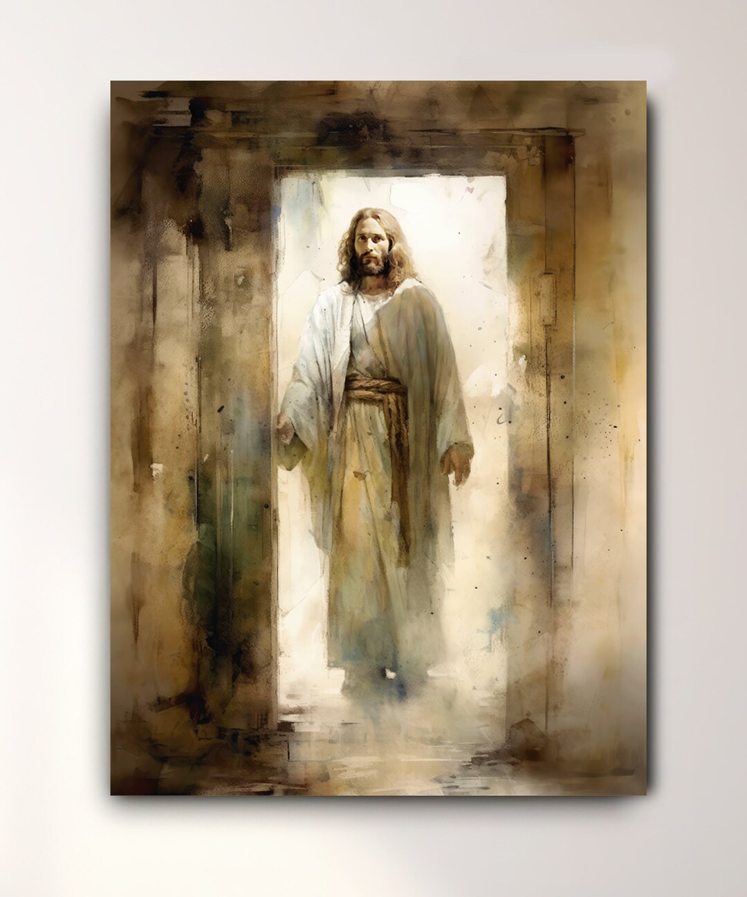Jesus Christ, "let Him In" Canvas Print, Jesus Portrait, Jesus Art ...