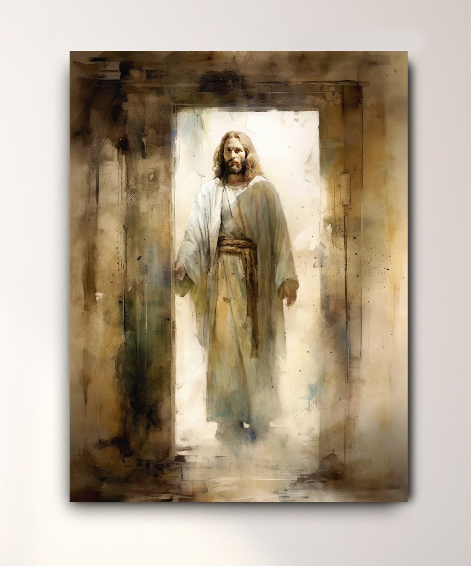 Jesus Christ, "let Him In" Canvas Print, Jesus Portrait, Jesus Art ...