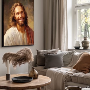 Jesus Christ Poster Print, Jesus Portrait, Christian Wall Art, Religion ...