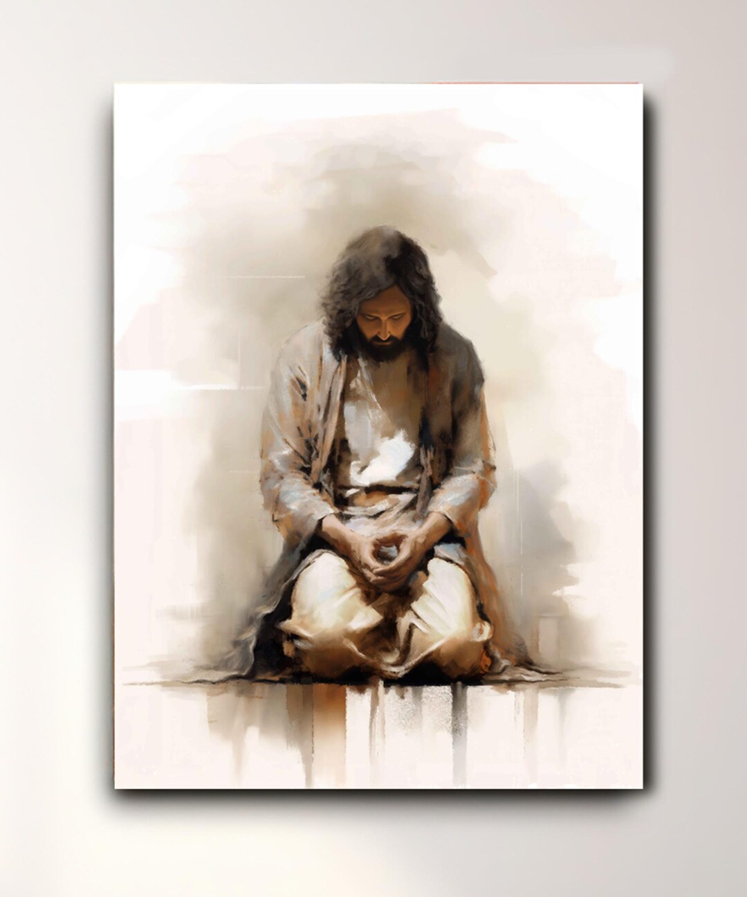 Jesus Christ "humility" Canvas Print, Christian Art, LDS Art, Jesus Art ...