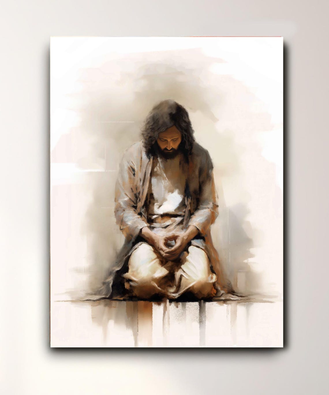 Jesus Christ "humility" Canvas Print, Christian Art, LDS Art, Jesus Art ...