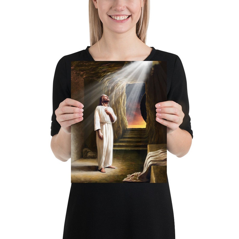 Poster Print, Jesus Art, Lds Art, Resurrection, Jesus Painting, Easter ...