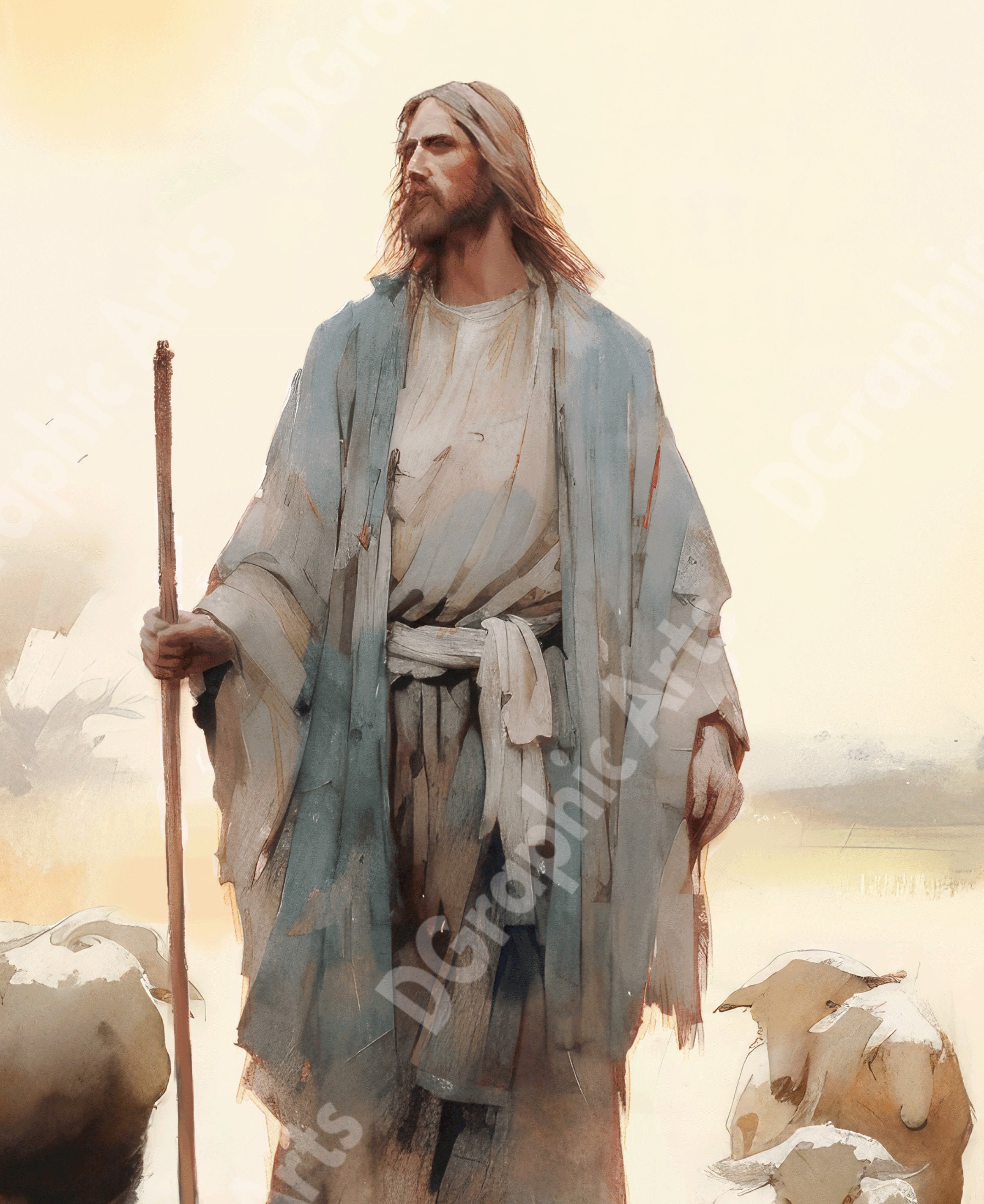 Jesus Portrait, Digital Download, Jesus Art Print, Jesus Wall Art ...