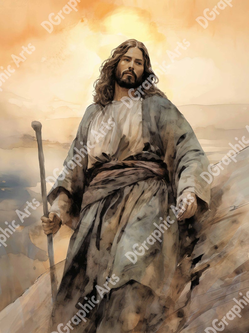 Jesus Porträt, digitaler Download, Jesus Kunstdruck, Jesus Kunst ...