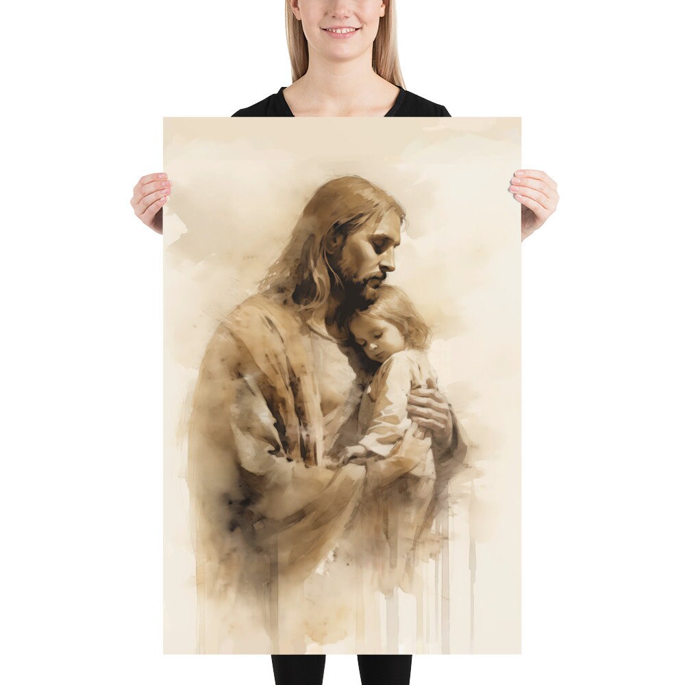 Poster Print, Jesus Christ, Jesus With a Child, LDS Art, Christian Art ...