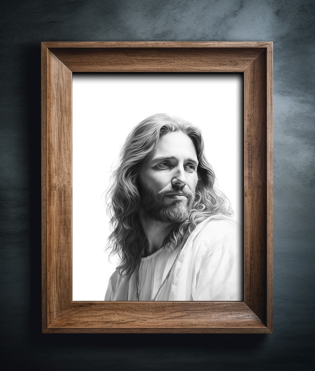 Jesus Christ Poster Print Jesus Portrait Christian Wall Art - Etsy