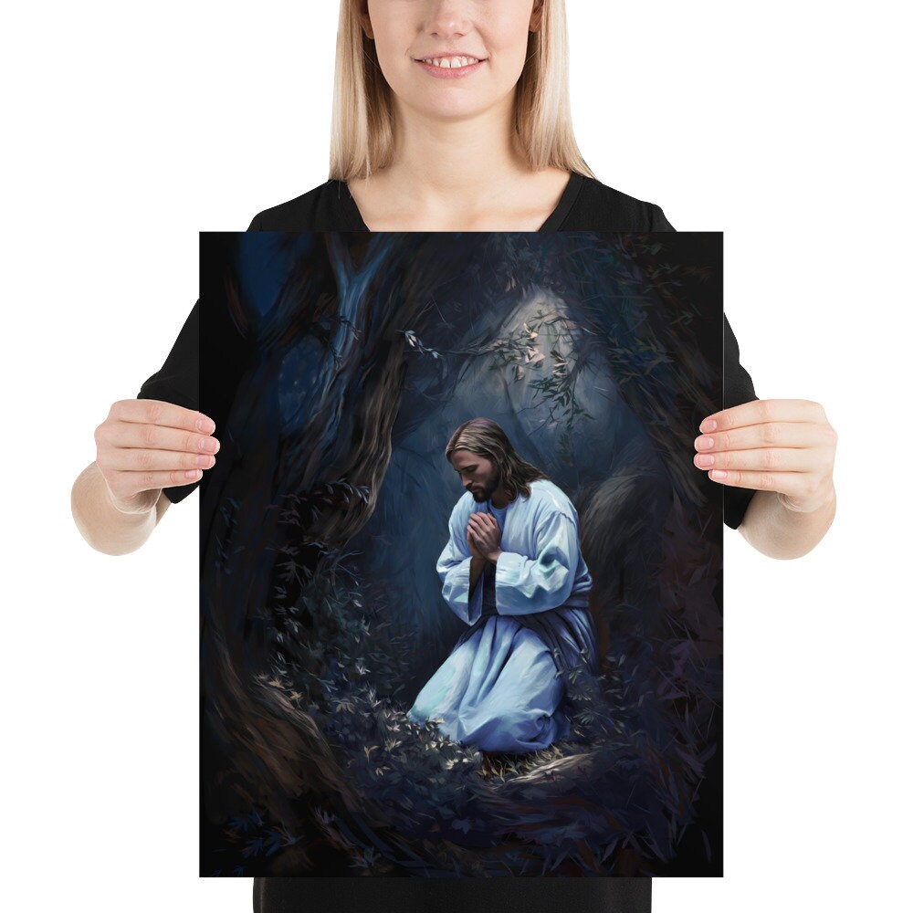 Jesus Christ Poster Print, Gethsemane, Christian Art, Decor, Gift, Lds ...