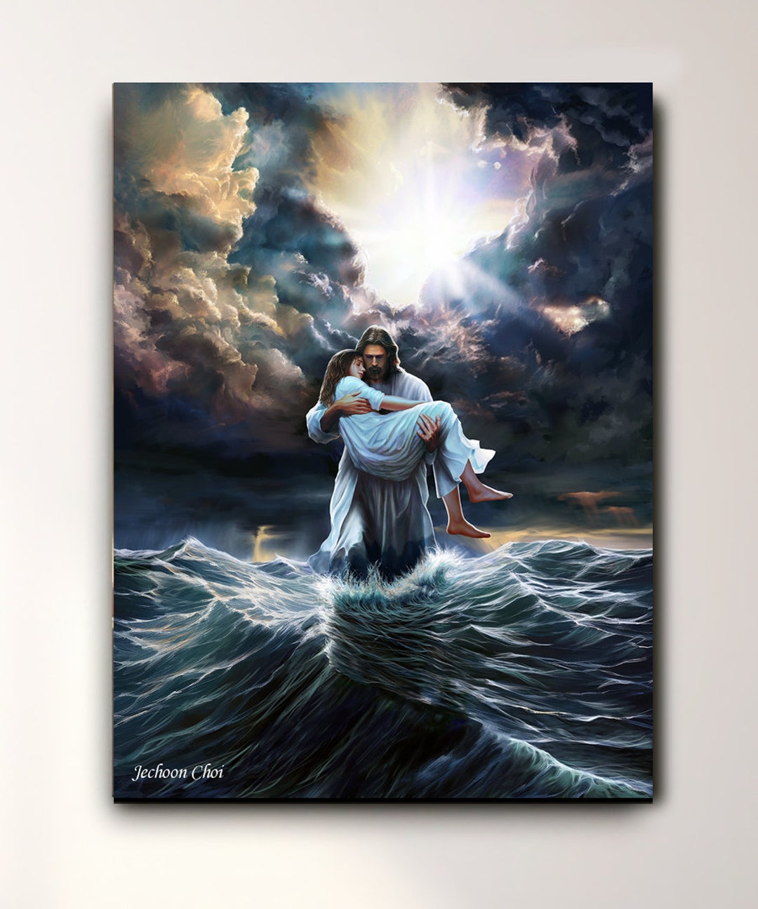 Jesus, Digital Download, LDS Art, Rescue, Meditation Art, Inspirational ...