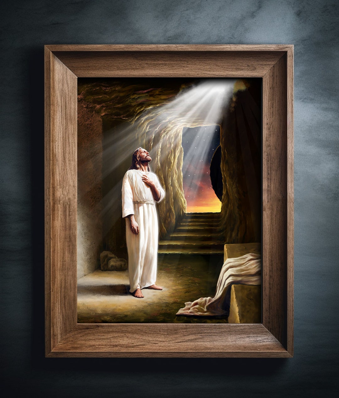 Poster Print, Jesus Art, Lds Art, Resurrection, Jesus Painting, Easter ...